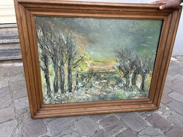 TABLEAU PAYSAGE / campagne / cordier XIXe Huile / toile ancienne, à restaurer EUR 780,00 ...